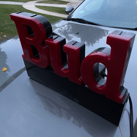 Other | 1991 Budweiser Red Beer Sign | Poshmark